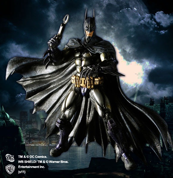 Square Enix Arkham Asylum Play Arts Batman Armored Figure | Fanboy ...