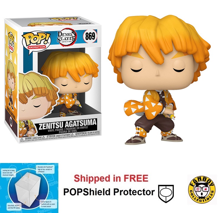 Funko POP, Demon Slayer, Zenitsu Agatsuma, Figure, #869, Anime | Fanboy ...