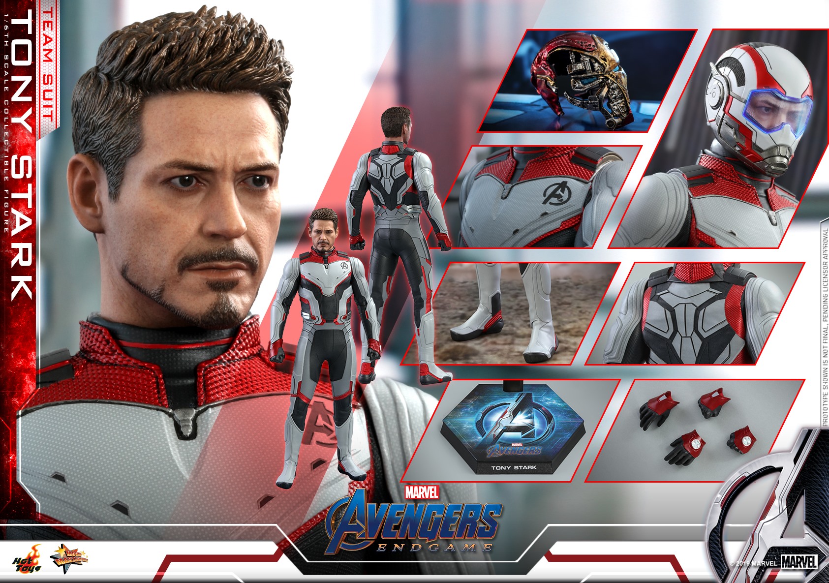 Hot Toys Marvel Avengers End Game Tony Stark (Team Suit) Sixth Scale ...