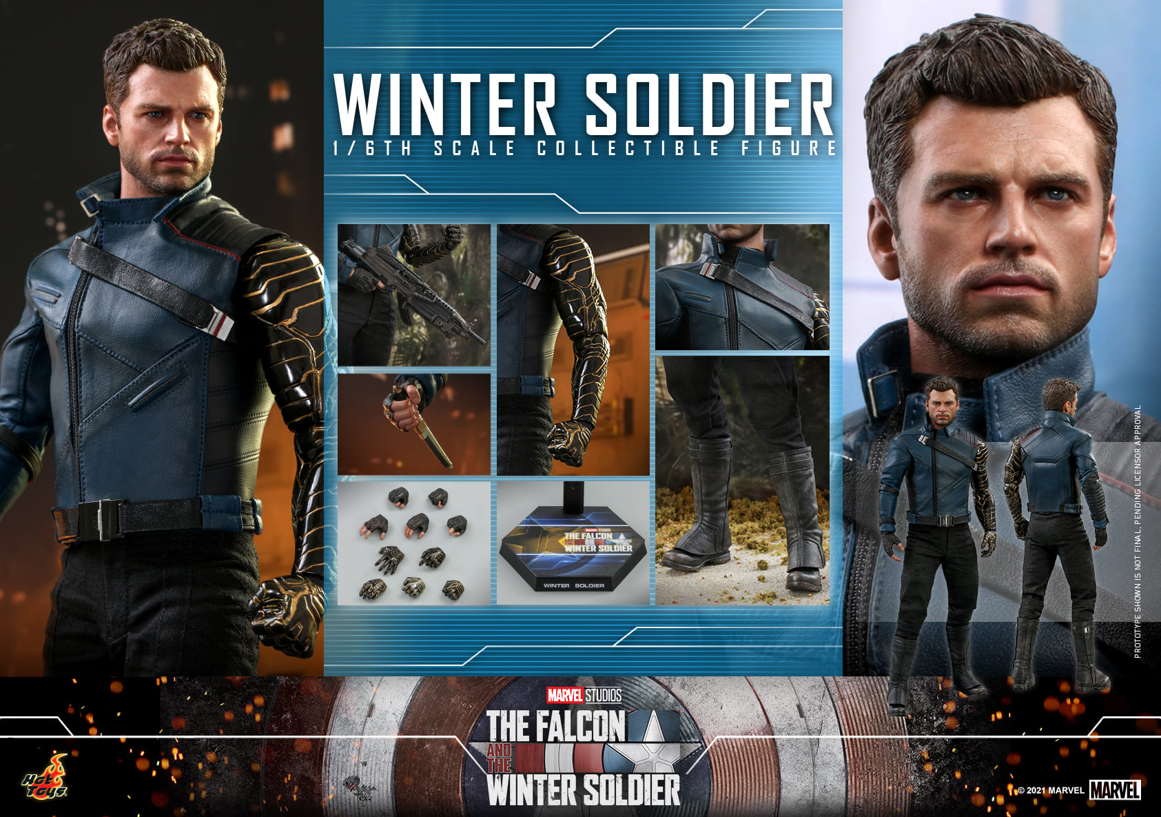 Hot Toys Winter Solider The Falcon and The Winter Solider Sixth Scale ...