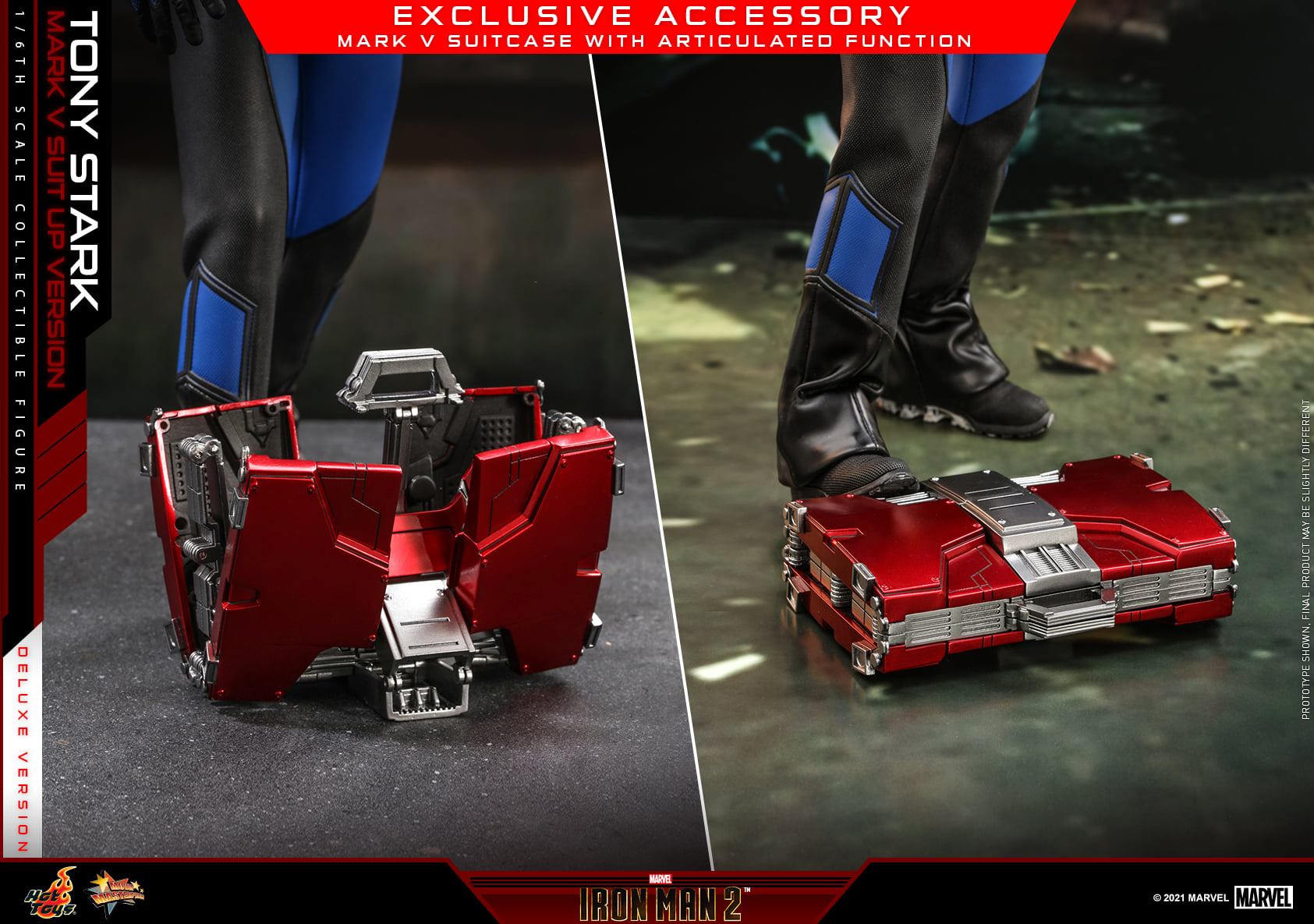 Hot Toys Iron Man 2 Tony Stark Mark V Suit Up Version Deluxe Sixth ...
