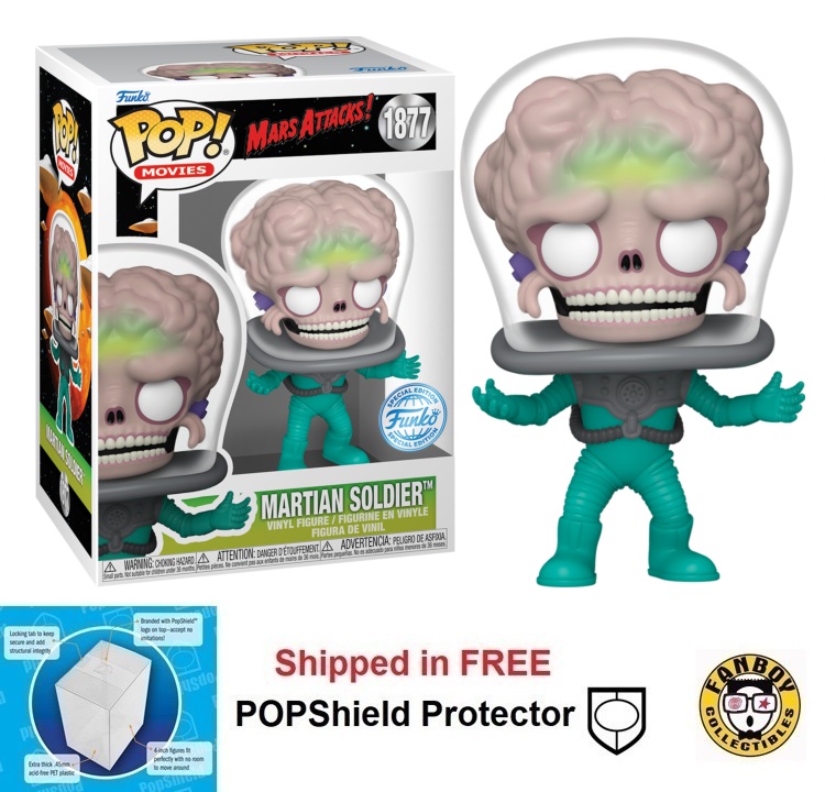 Funko POP Movies Mars Attacks Martian Soldier Specialty Series #1877 ...