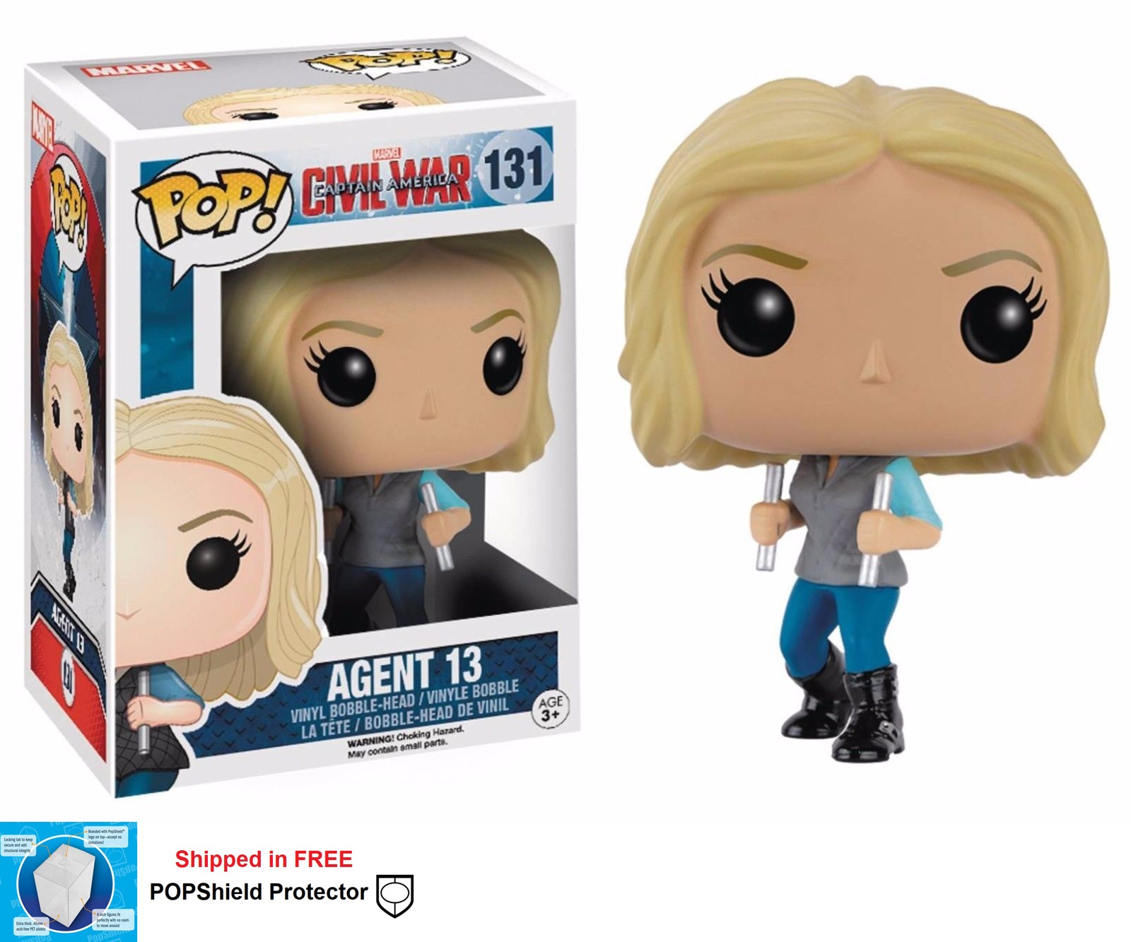 Funko POP Marvel Civil War Agent 13 Figure - #131 | Fanboy Collectibles