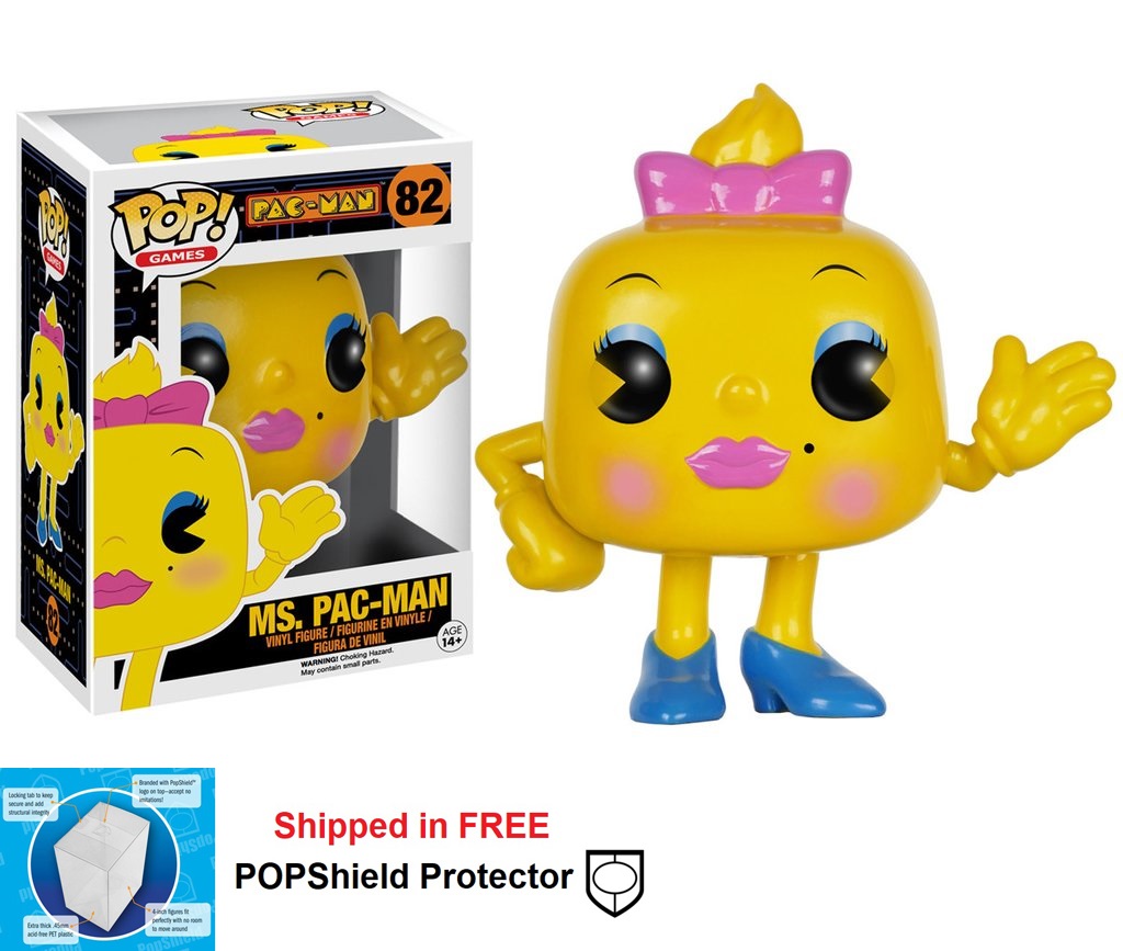Funko Pop Games Pac-man Ms Pac-man Figure - 82 Video Game Collectibles