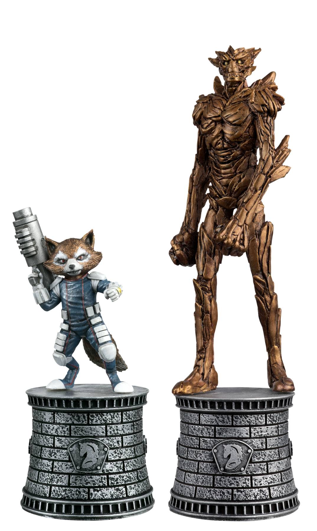 Eaglemoss Marvel Comics Chess Set Rocket Raccoon and Groot White ...
