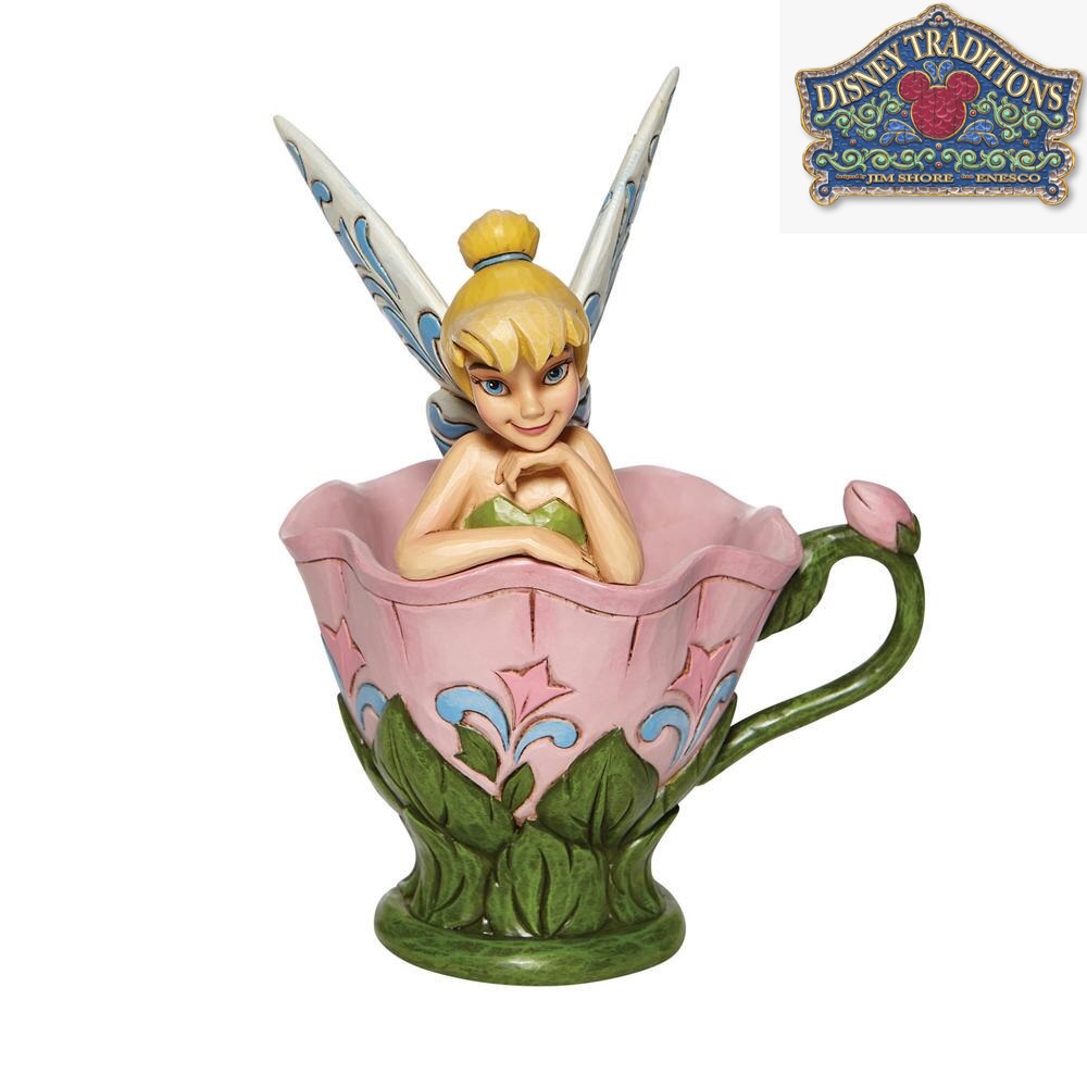 Disney Traditions Tinker Bell Sitting in Flower Jim Shore Figurine ...