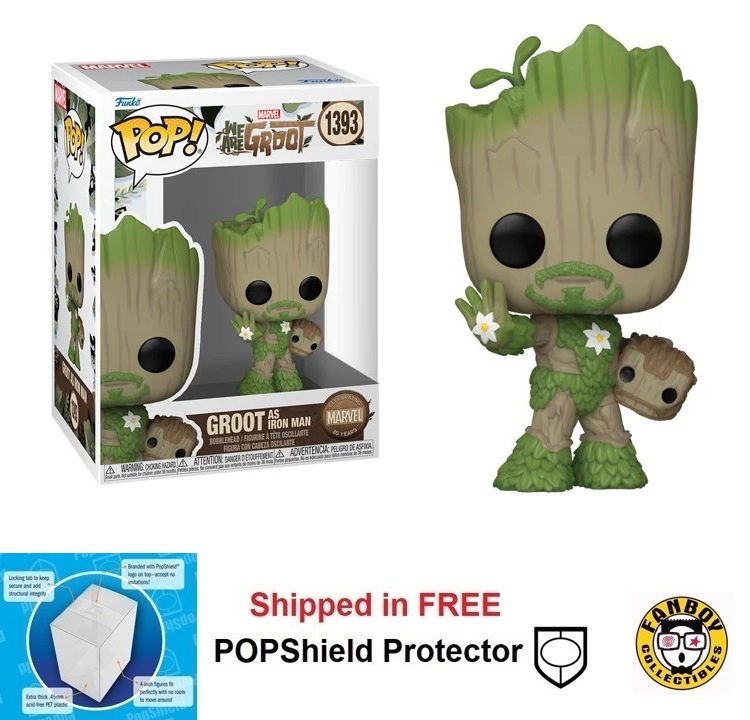 Funko POP Marvel We Are Groot as Iron Man #1393 | Fanboy Collectibles